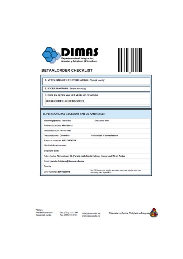 DIMAS ta introduci procedura transitorio pa pagonan di permiso | DIMAS